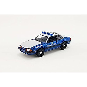 ModelToyCars Georgia State Patrol 1989 Ford Mustang SSP, Blue and White - Greenlight 51408 - 1/64 Scale Diecast Model Toy Car