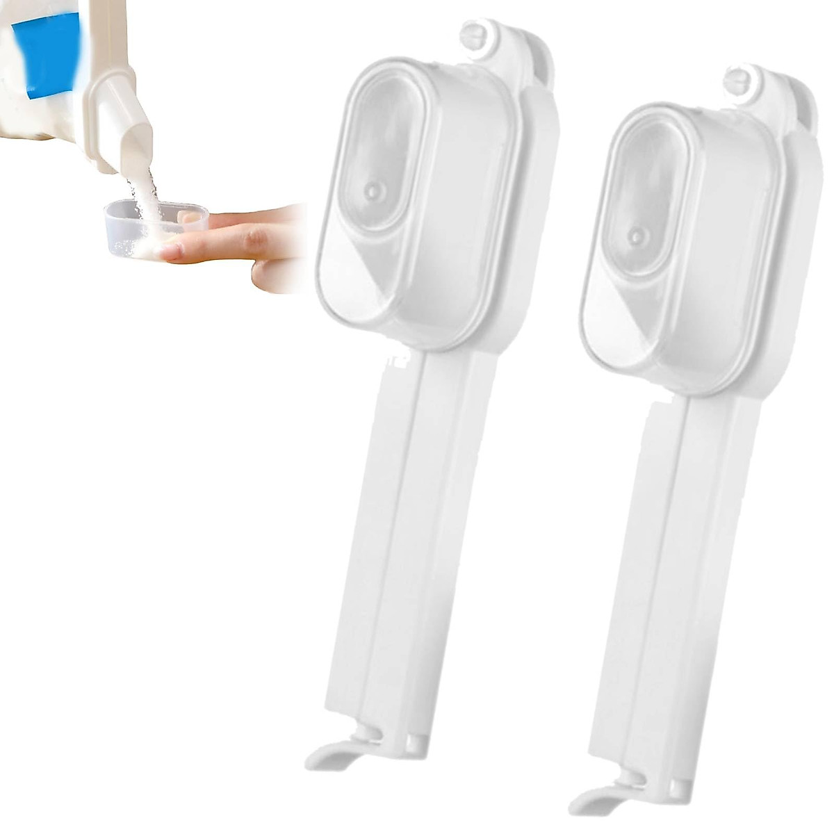 Snack Clips That Pour, Food Storage Sealing Clips with Pour Spouts, Reusable Seal and Pour Bag Clip, Bag Clip with Spout to Pour Food, Bag Clip Pour Spout for Organizing and Storing Food