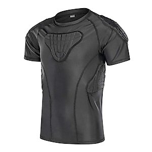 DGXINJUN Padded Youth Boys Football Rib Protector for Kids Girls Heart Guard Sternum Shirt Rugby Baseball Chest Protective
