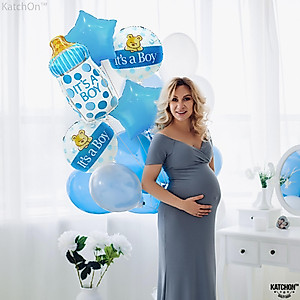 KatchOn, Its A Boy Balloons Set - Pack of 5 | Baby Boy Balloons | Baby Shower Balloons for Boy | Blue Baby Bottle Balloon, Welcome Baby Boy Decorations | It's A Boy Balloons, Baby Boy Foil Balloon