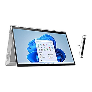 HP Envy X360 2-in-1 13.3" OLED Touchscreen Laptop, Intel Evo Core i7-1195G7, Intel Iris Xe Graphics, 8GB DDR4 RAM, 1TB PCIe SSD, Backlit, Fingerprint, Win11 Home, Silver, with MTC Stylus Pen