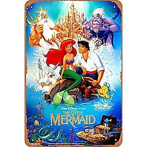 The Little Mermaid Movie Poster 5 Retro Metal Tin Sign 8x12 Inch