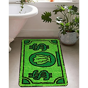 RoomTalks Cute Money Rug 2x3 Cartoon Funny Cool Small Throw Rugs for Girls Bedroom Kids Bathroom Kitchen Dorm Non Slip Machine Washable Soft Shag Accent Floor Rug, Unique Gift for Kids Girls