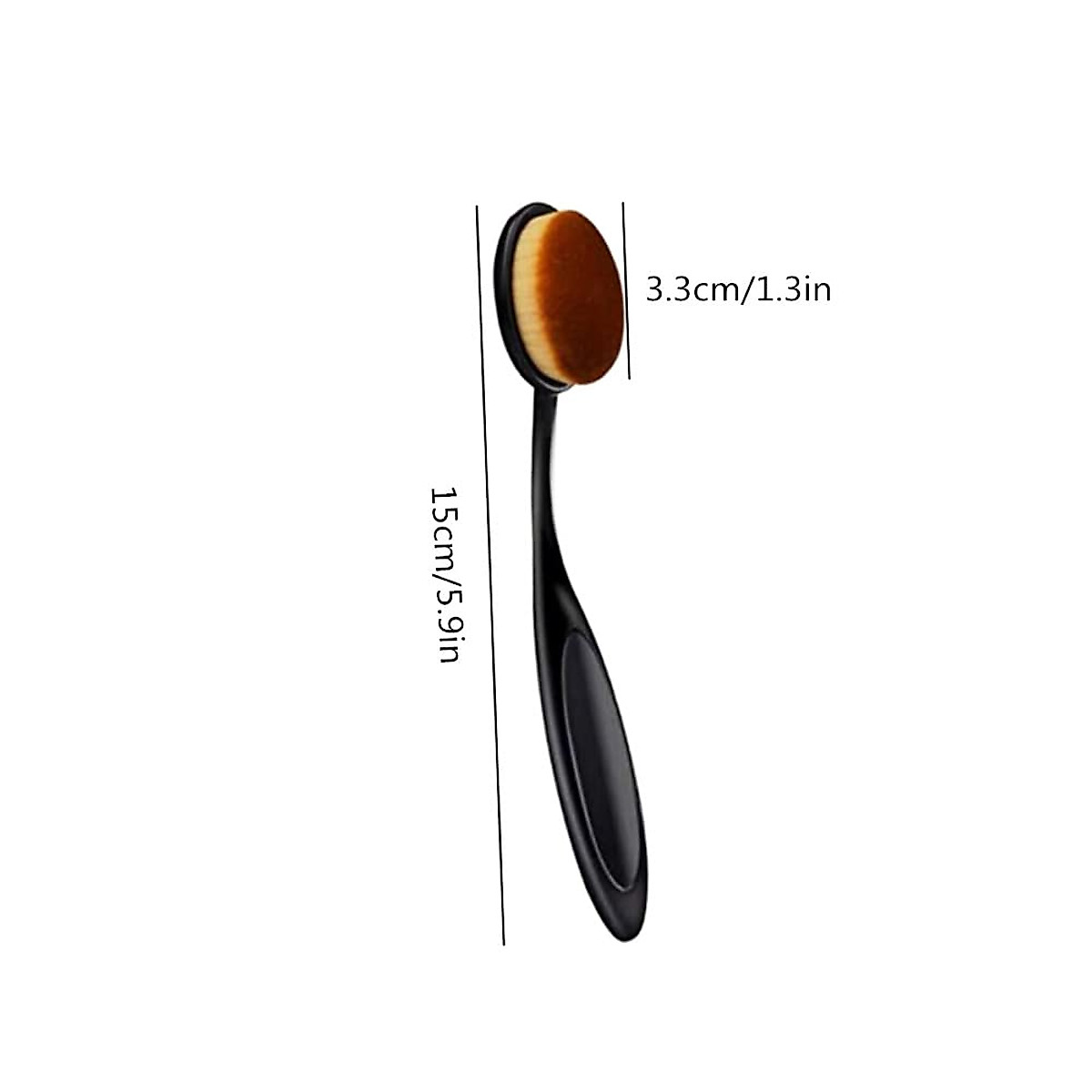 2 Pack Toothbrush Foundation Brush Oval Makeup Brush Loose Powder Toothbrush Brushes for Blending Liquid, Cream, Flawless Powder Cosmetics Tools