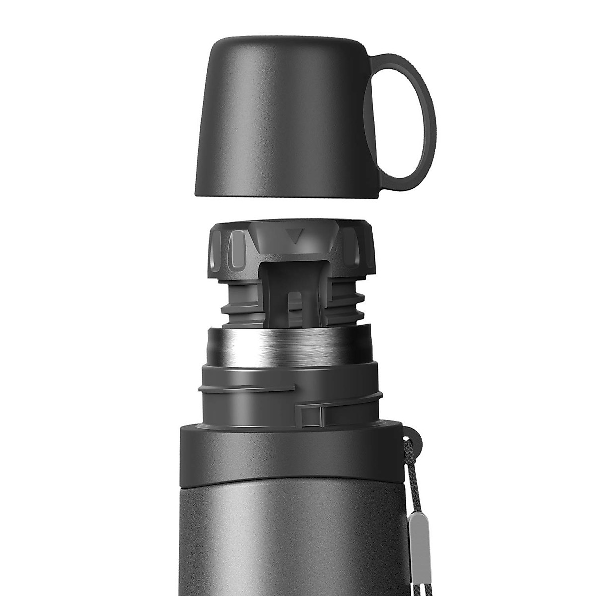 Leidfor Coffee Travel Mug Vacuum Insulated Thermal Water Bottle Build-in Lid Cup Stainless Steel Leakproof 17Ounce Lion