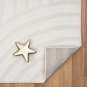 LUXE WEAVERS Orion 2776 Geometric Oval Cream 4x5 Area Rug