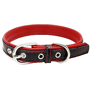 IEason Pet Collar, Exquisite Adjustable Buckle Dog Puppy Pet Collars (M, Red)