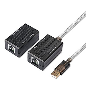 DTECH USB Extension Adapter USB to RJ45 Extender Over Cat5 Cat5e Ethernet Cable Set Connection up to 200ft