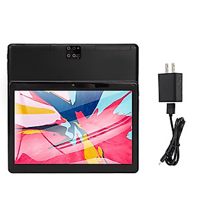 10.1 Inch Tablet, 6GB 128GB Front 8MP Rear 16MP Tablet com chip 2.4G 5G WiFi 128gb 6gb 1960x1080 IPS 10 Cores 8800mAh Calling 100‑240V Black US Plug