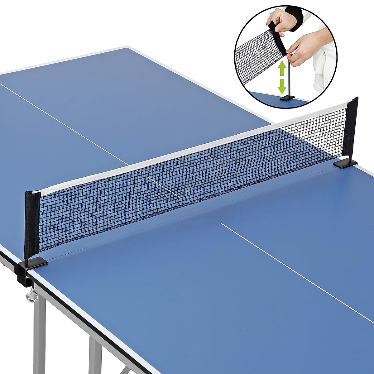 F2C 6'x3' Foldable Ping Pong Table with Net Instant Set-up Table Tennis Table, Compact Midsize Regulation Height for Indoor Outdoor
