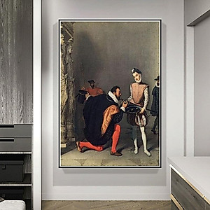 Paint by Numbers for Adult Don Pedro of Toledo Kissing The Sword of Henri Iv Painting by Jean Auguste Dominique Ingres DIY Painting Paint by Numbers Kits On Canvas