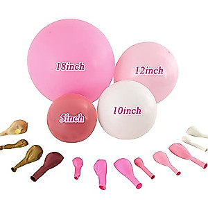 RUBFAC 159pcs Pink Gold Balloons Garland Arch Kit Pastel Pink White Gold Confetti Latex Helium Balloons for Confession Proposal Wedding Valentine's Day Girl Birthday Baby Shower Party Decorations