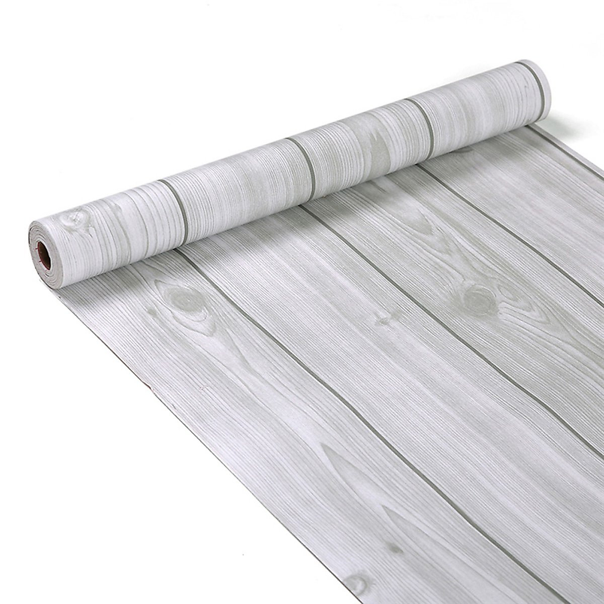 Self Adhesive Rustic Gray Wood Plank Shelf Drawer Liner Contact Paper for Kitchen Cabinet Dresser Table Furniture Wall Door Decal Sticker 17.7x78.7 Inches