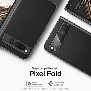 Spigen Camera Lens Screen Protector [GlasTR EZ FIT Optik] designed for Pixel Fold - Black [2 Pack]
