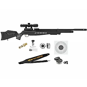 Wearable4U - Hatsan BT 65 SL QE Big Bore Carnivore .30 Cal PCP Air Rifle w/Scope and 100 Paper Targets and 100x .30 Cal Pellets Bundle