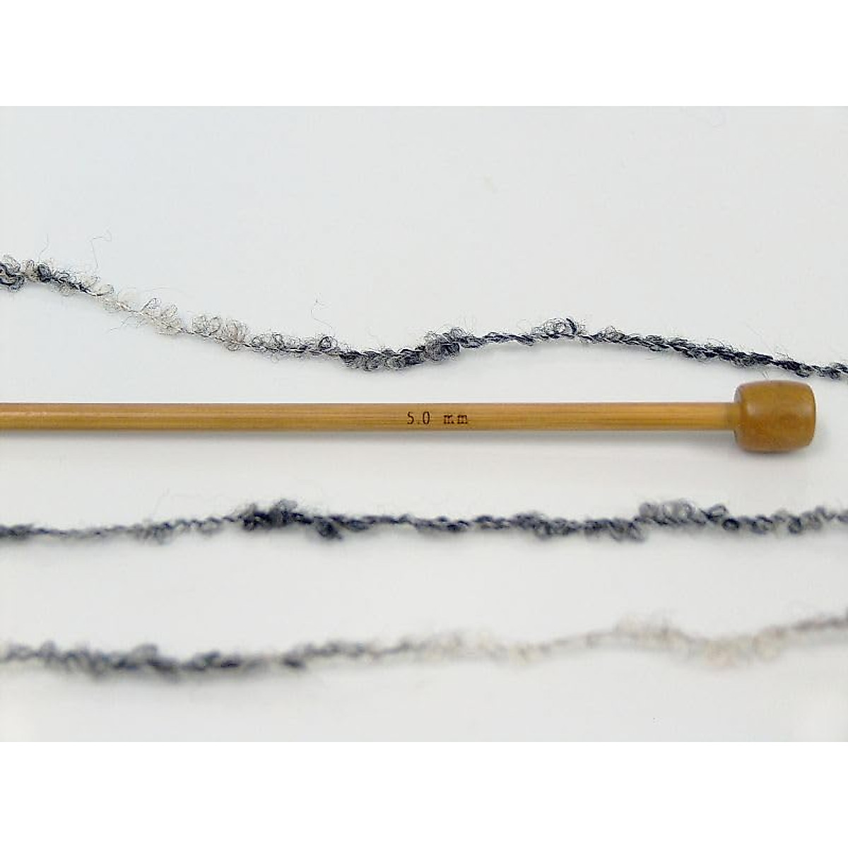 Black, Grey, Beige Alpaca Boucle Fine Yarn - Alpaca, Wool, Nylon, Acrylic Blend - Fine, Sport, Baby Weight, 50 Grams (1.75 Ounces) 200 Meters (218 Yards)