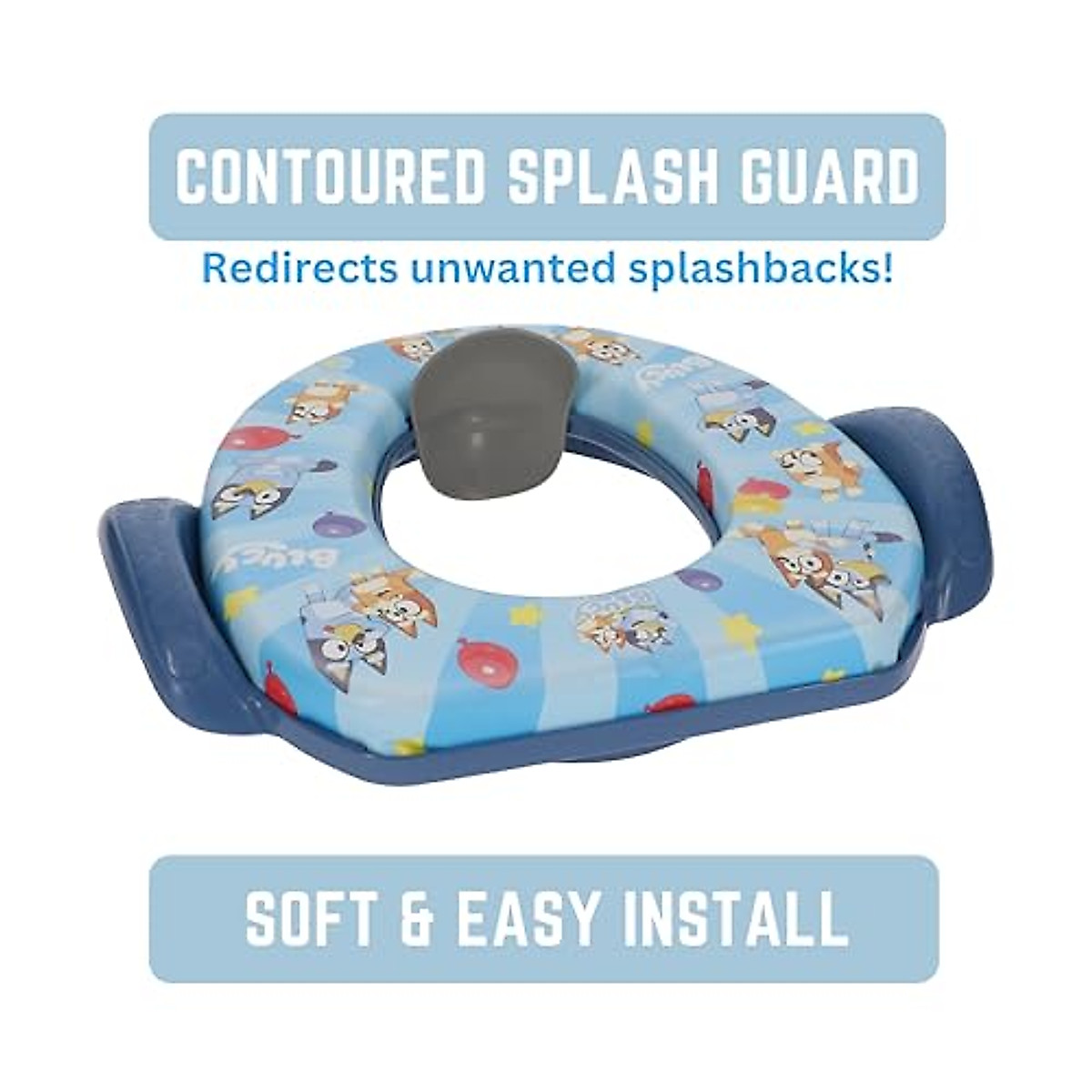 Bluey Soft Potty Seat - Potty Training Toilet Seat, Soft Cushion, Baby Potty Training, Safe, Easy to Clean