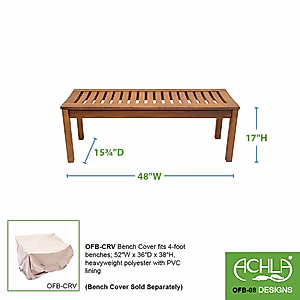 Achla Designs Backless Bench, 4-Foot - OFB-08