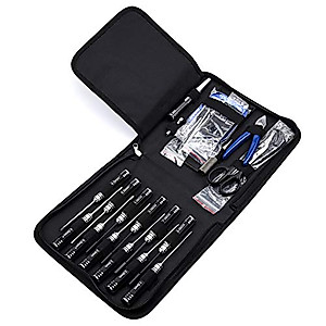 19 in 1 RC Tool Kit Screwdriver Pliers Hex Sleeve Socket Repair Tool Set+Screwdriver Organizers Bracket for RC Car Quadcopter Drone Helicopter Airplane