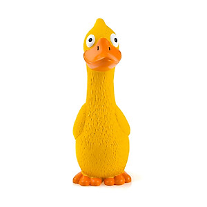 CHIWAVA 2 Pack 7.9 Inch Squeak Latex Dog Toy Yellow Duck Interactive Play for Small Medium Dogs