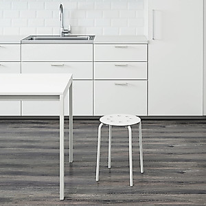 Ikea Marius Durable Stool- 45 Cm - Product Of Sweden (White) - Steel