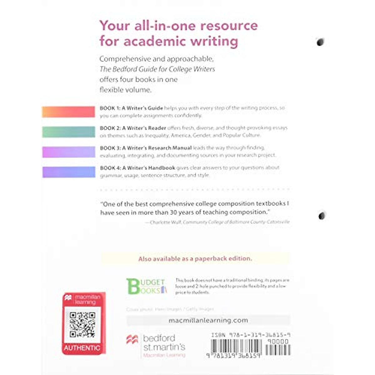 Loose-leaf Version for The Bedford Guide for College Writers with Reader, Research Manual, and Handbook, 2020 APA Update