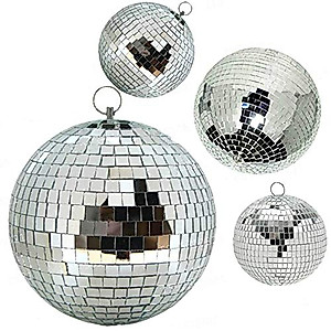 Alytimes Mirror Disco Ball - 8-Inch Cool and Fun Silver Hanging Party Disco Ball –Big Party Decorations, Party Design