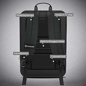 Smatree 16inch Laptop Backpack for Men, Business Travel Big Backpack, Shock Protective Laptop Bag for 13-16 inch MacBook Pro 2021 Newest, Macbook Pro 2021 16inch and 12.9/13/14/15.6 inch Laptop,Black