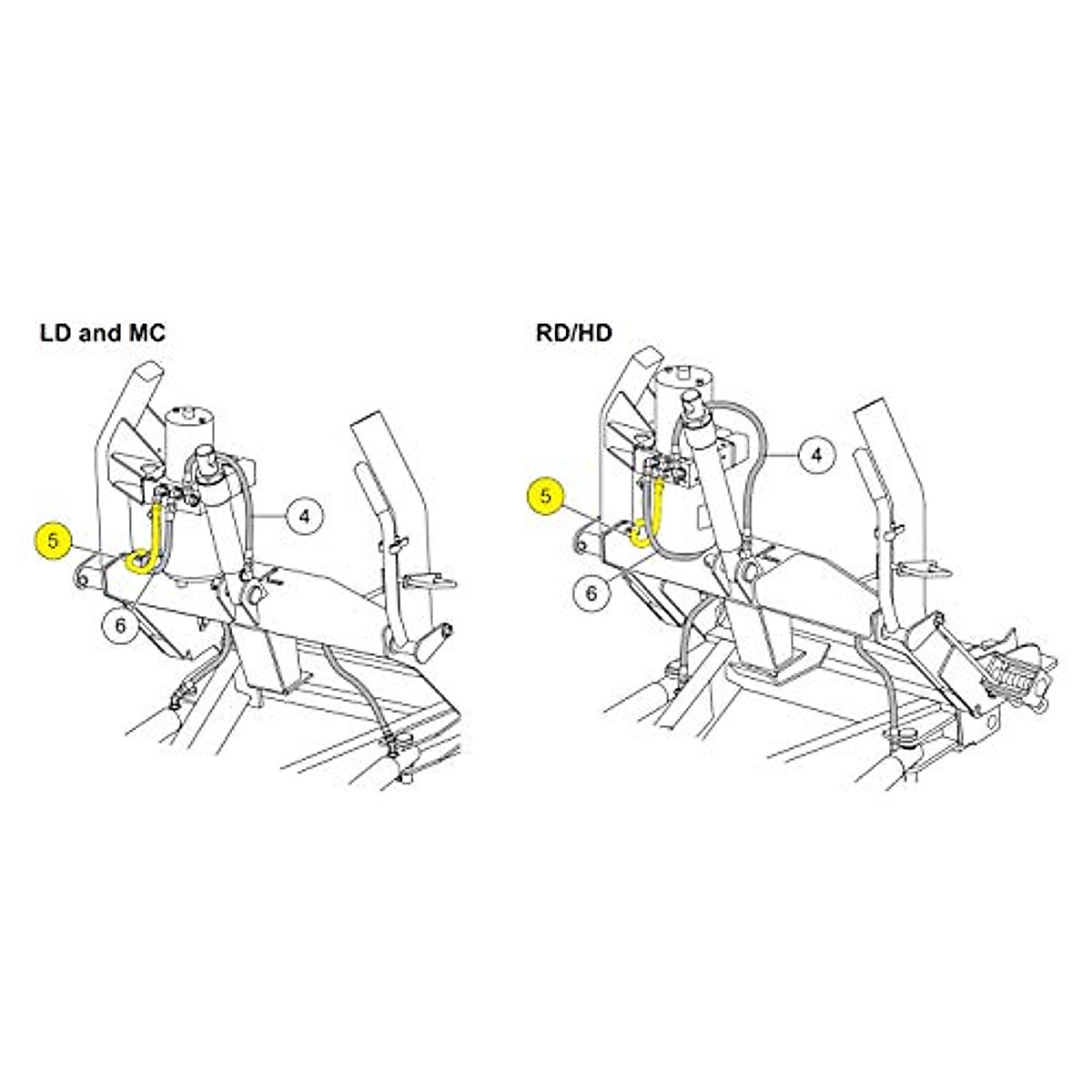 Professional Parts Warehouse Aftermarket Driver Side Angle Ram 56591 Fisher Hose 1/4" x 42" w/FJIC Ends.