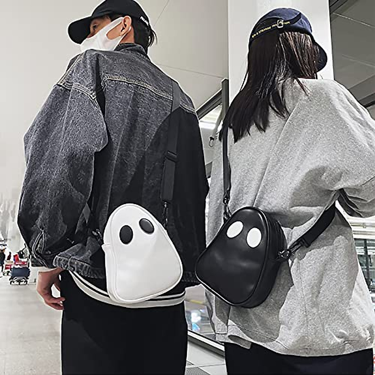 Kawaii Ghost Crossbody Bag for Women Men, Funny Purse, Cute Candy Bag, Novelty Crossbody Bags Shoulder Bag, Devil Phone Bag