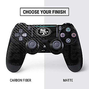 Skinit Decal Gaming Skin Compatible with PS4 Slim Bundle - Officially Licensed NFL San Franciso 49ers Black & White Design