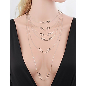 LUHE Silver Chain Sterling Silver Snake Chain Necklace 1MM Italian Crafted Thin Chains Lightweight Strong Chains - Lobster Claw Clasp Christmas Gifts for Women 14-30 inchs (1mm snake chain 18in)