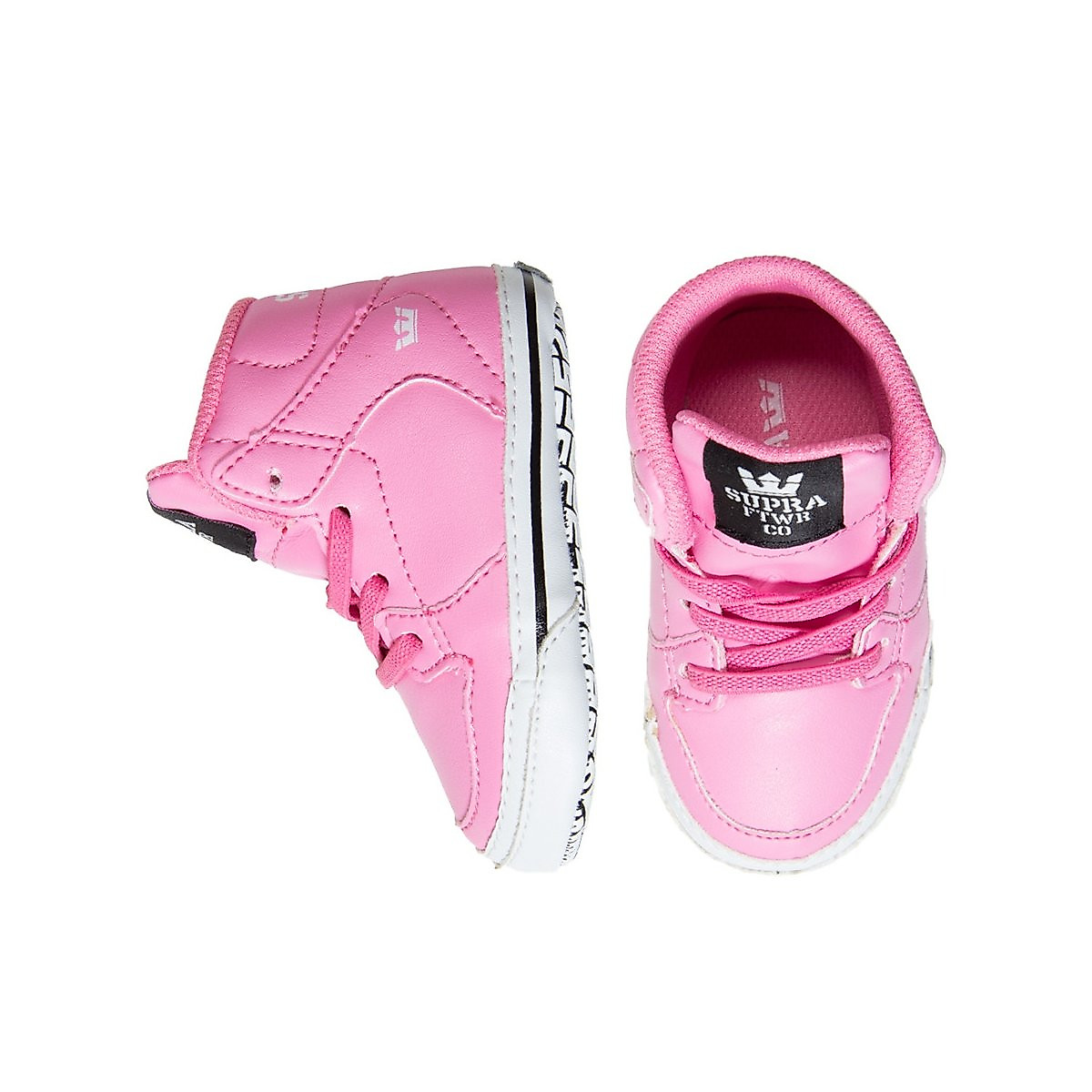 Supra Crib Vaider Size 4 Pink-White Skate Shoes