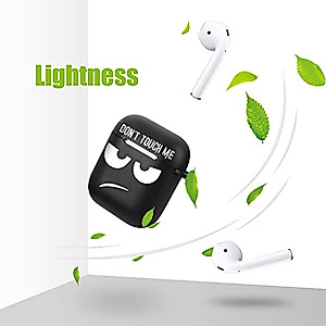 Jusy Compatible with AirPods Pro Case Don't Touch Me Cool Aesthetic Cover with Keychain Cute Shockproof AirPod Pro Accessories Gift for Men Boys
