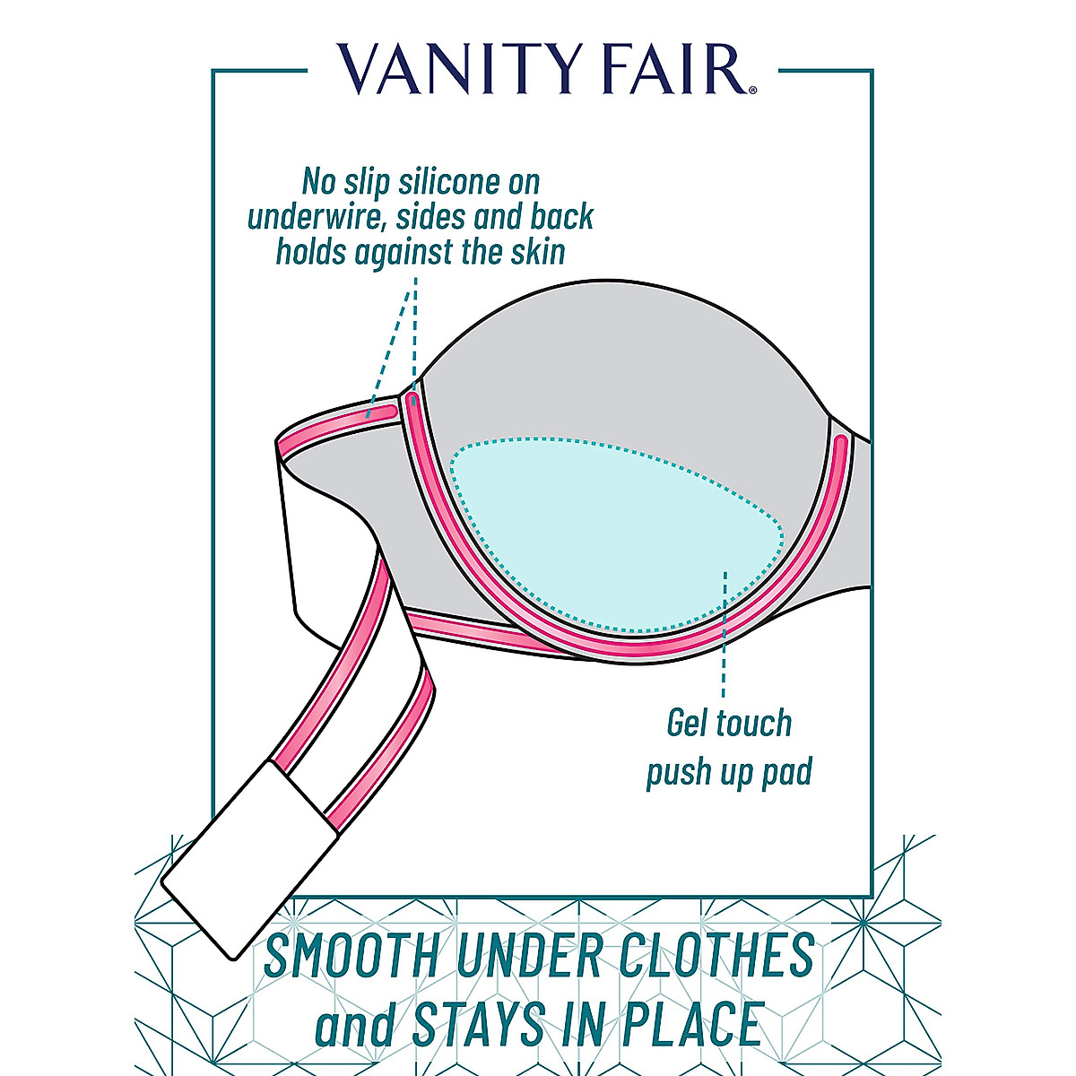 Vanity Fair Women's Gel Touch Strapless Push Up Bra 2111121, Barely Beige, 32A