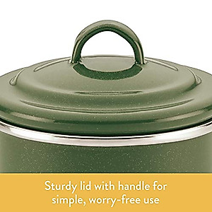 Ayesha Curry Enamel on Steel Bacon Grease Can / Bacon Grease Container - 4 Inch, Green