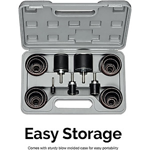 HILTEX 10342 Drum Sander Kit, 26 Pc Set, 1/8 & 1/4" Drive Spindle Sander for Woodworking, Spindle Sander Sleeves & 5 Rubber Sanding Drum for Drill, Sanding Arbor, 1" Drum Sander Paper, 80 & 120 Grit