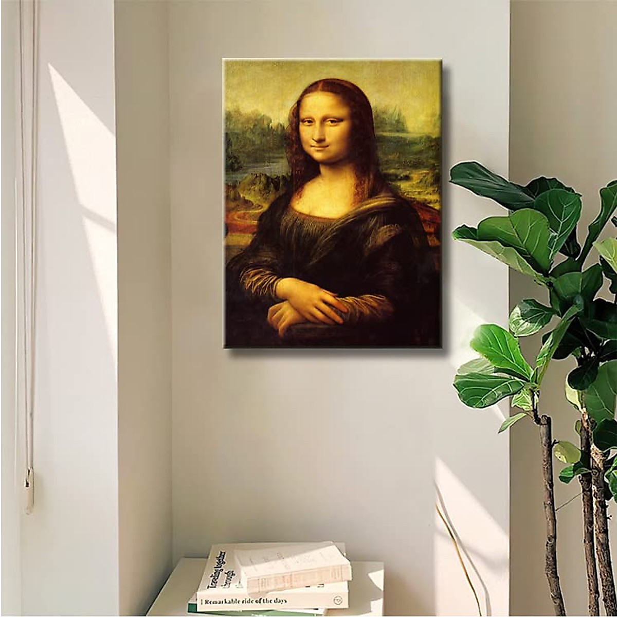 msspart Canvas Prints Wall Art Mona Lisa by by Leonardo DaVinci, The World Classic Paintings Reproductions for Living Room, Office Home Decoration 12"x16"