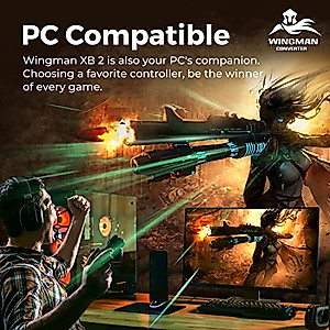 Brook Wingman XB 2 Converter - Wireless Controller Adapter for Xbox Consoles and PC, Supports Remap and Adjustable Turbo