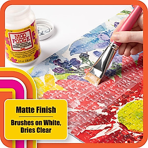 Mod Podge Puzzle Saver, Premium Matte All-in-One Glue, Sealer, and Finish, 8 fl oz, CS27589, Clear