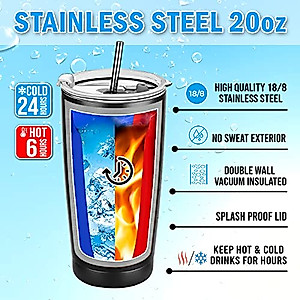 winorax Hummingbird Tumbler 20oz Stainless Steel Insulated Coffee Travel Mug Cup Tumblers with Lid Gift For Women Lady Girl Birthday Christmas Presents