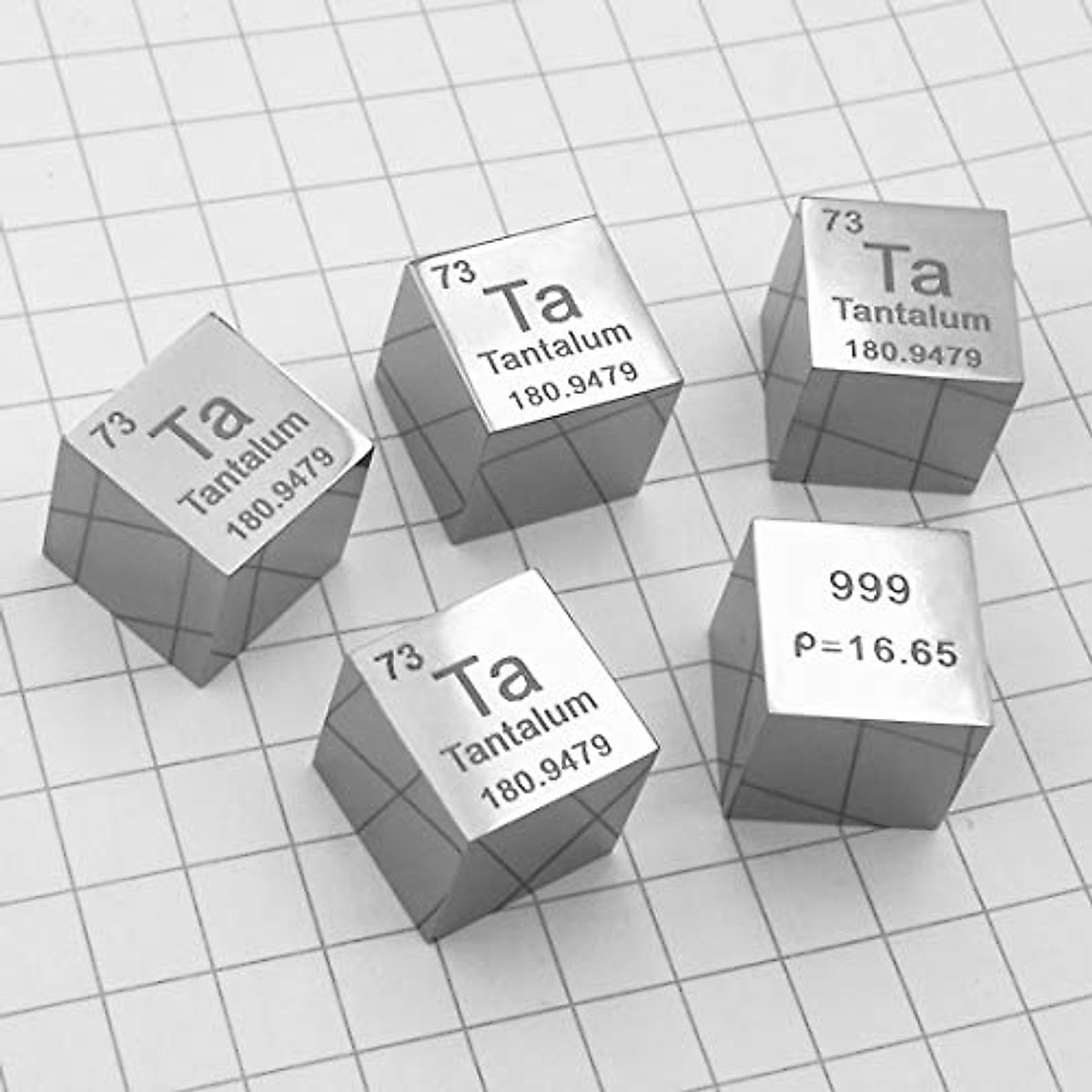 10 mm Tantalum Metal Cube 99.9% Pure for Element Collection Lab Experiment Material Hobbies Substance Block Display