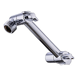 TRUSTMI 4 Inch Brass Shower Arm Shower Head Combo Adjustable Height Arm Mount,Chrome
