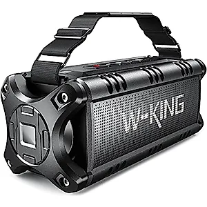 W-KING Bluetooth Speaker, 50W IPX6 Waterproof Loud Speakers Bluetooth Wireless, Large Outdoor Portable Bluetooth Speakers with Subwoofer for Deep Bass/Bluetooth 5.0/Power Bank/40H Play/TF/AUX/NFC/EQ