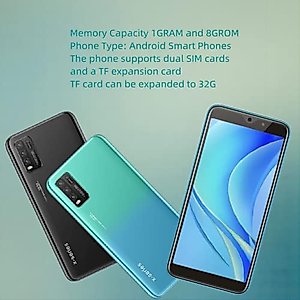 zsddzzy Smartphone，N25 Unlocked Cell Phone，Dual SIM Card，5.72-inch Screen，1GB RAM ，8GB ROM，Front and Rear Cameras，Supports The SIM Card 3GWCDMA：850/2100MHZ(Black