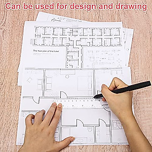 Pletpet 2 Pack 6 inch Clear Plastic Ruler Straight Shatterproof Rulers Transparent Rulers for Student School Office Supply Ruler (Clear)