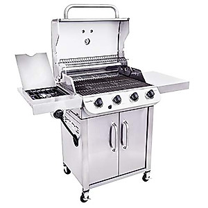 Char-Broil 463375919 Performance Stainless Steel 4-Burner Cabinet Style Liquid Propane Gas Grill