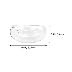 PATKAW Insulated Bowl Cold Dip Bowl 20.5X20.5CM Glass Bowls Iced Up Salad Bowl Chilled Serving Dish with Ice Chamber Iced Dip- On- Ice Serving Bowl Dry Ice Salad Bowl for Hotel, Party Glass Bowls