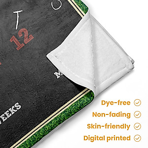 Pavo Premium Football Milestone Blanket for Baby Boys - Includes 3 Exclusive Frames - Personalized Monthly Baby Milestone Blanket for Newborn Ultra-Soft and Cozy 60"x40" Keepsake