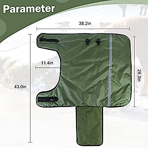 Calf Blankets Jacket for Calves - Green Keep Calves Warm, Soft Calf Cow Warm Clothes Comfortable Freezing Resistance Cold Proof Oxford Cloth Waterproof for Animal Husbandry for Home Farm